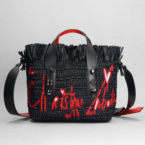 Christian Louboutin | Bags | Christian Louboutin Frangibus Cl Raffia ...
